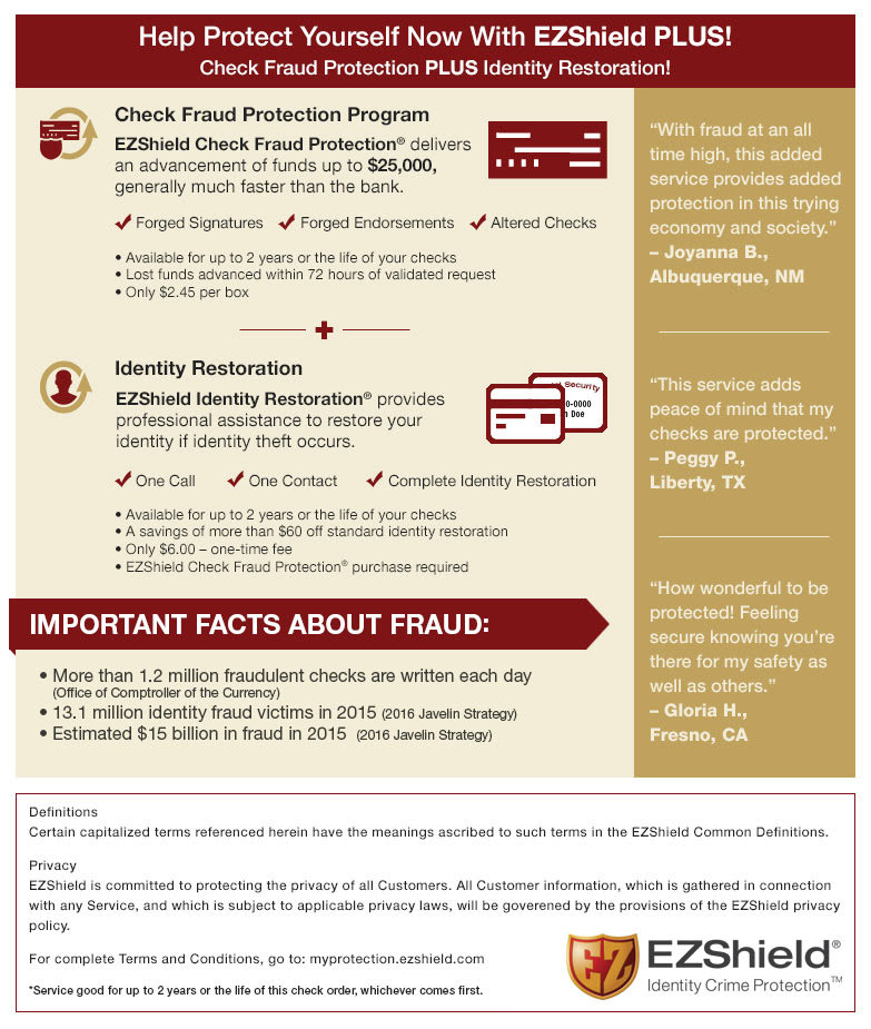 EZShield Pro - Fraud Protection & More | Checks Unlimited