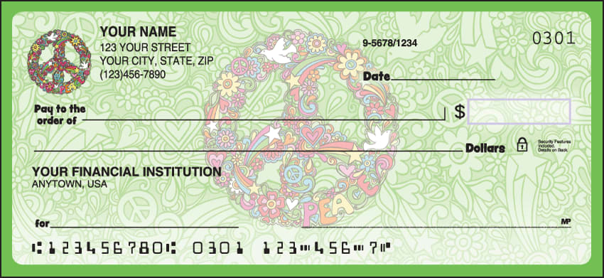 Peace Sign Checks - 2020 Sale: Up to 50% Off | Checks Unlimited